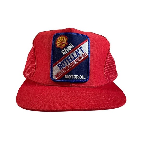 Accessories | Vintage 8s Shell Rotella Motor Oil Big Patch Snapback ...
